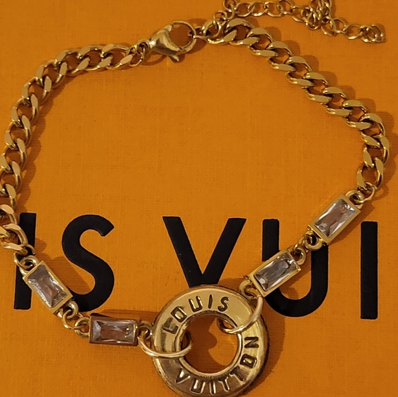 Louis Vuitton | Jewelry | Louis Vuitton Circle Grommet Charm Bracelet ...